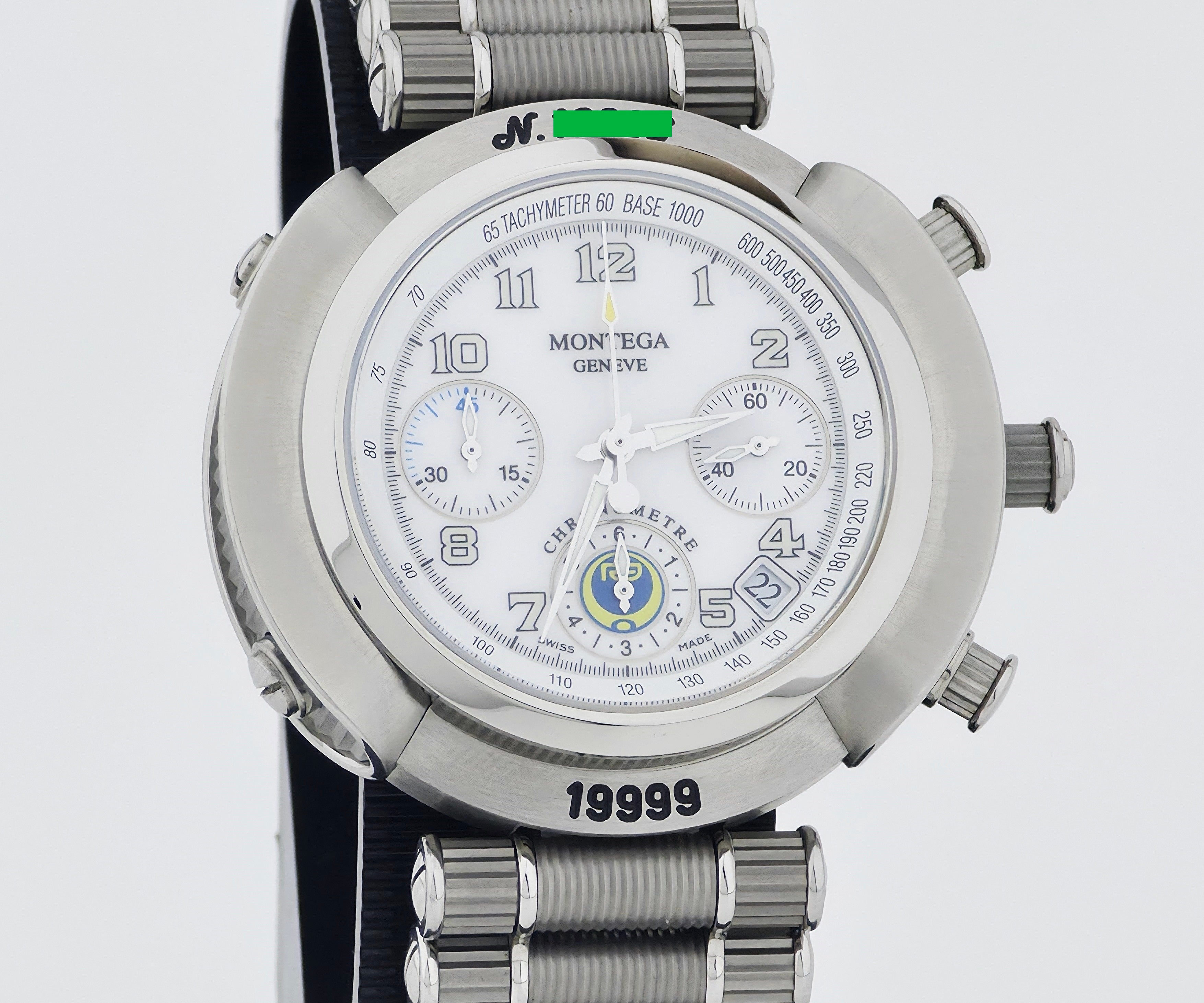 MONTEGA R9 Chronograph Chronometer Automatic 44mm Steel MC01 Limited e ...